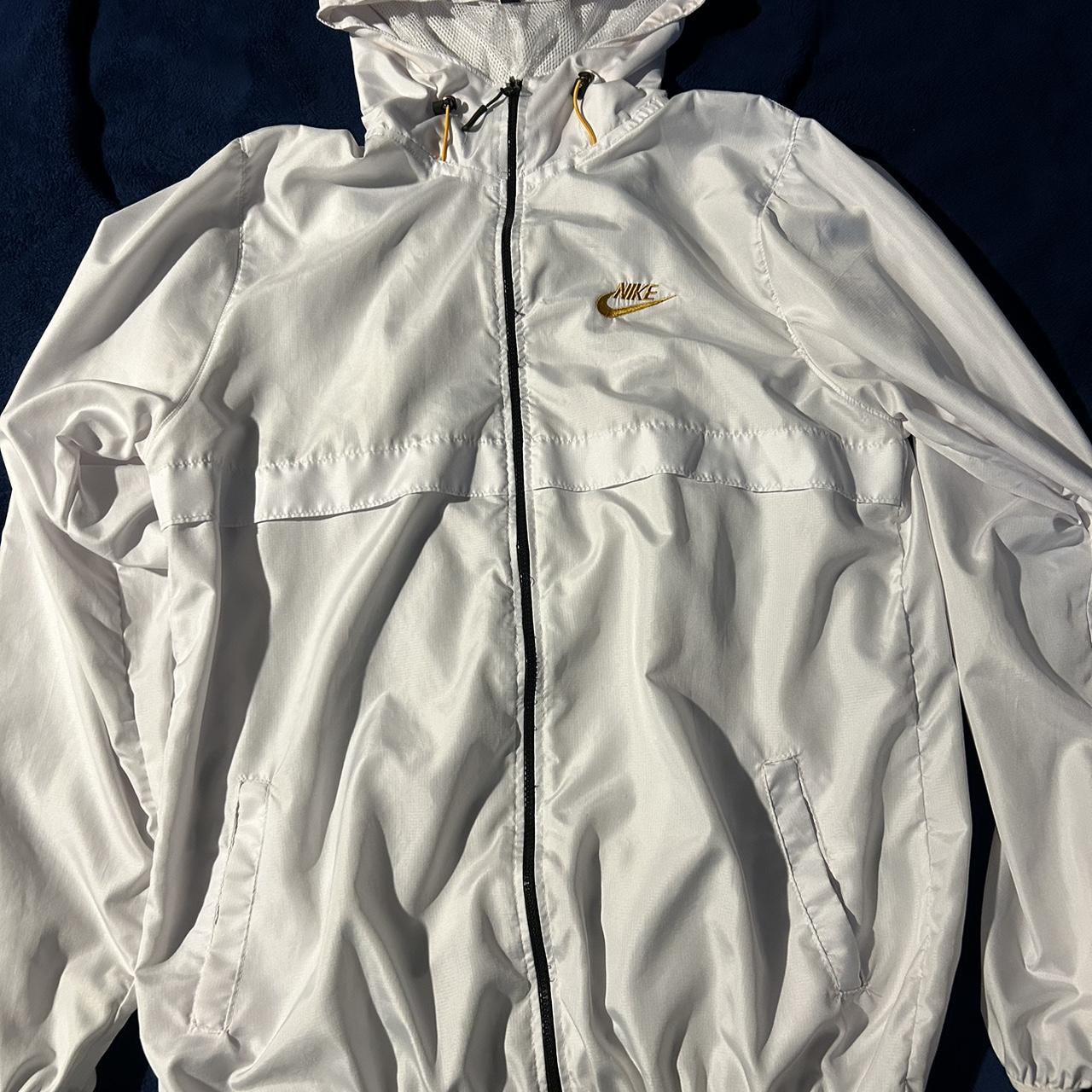 Nike white windbreaker jacket #windbreaker Tear on... - Depop