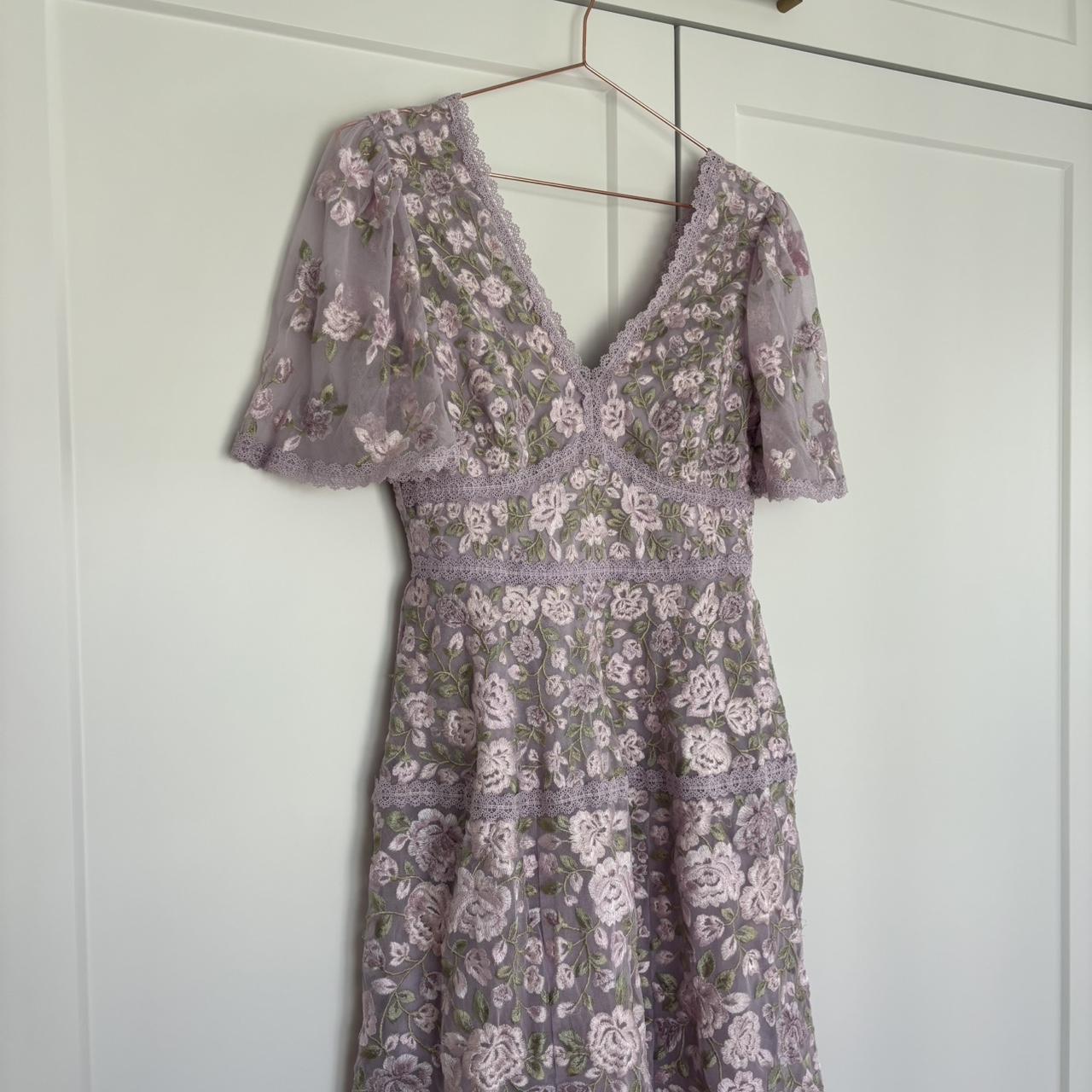 New Needle & Thread Lavender Rose Micro Mini (RRP:... | Depop