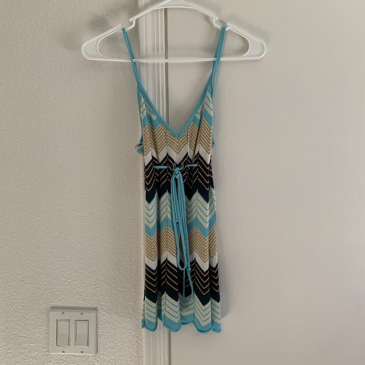 Knitted tank •Adjustable chest tie •Knitted but... - Depop