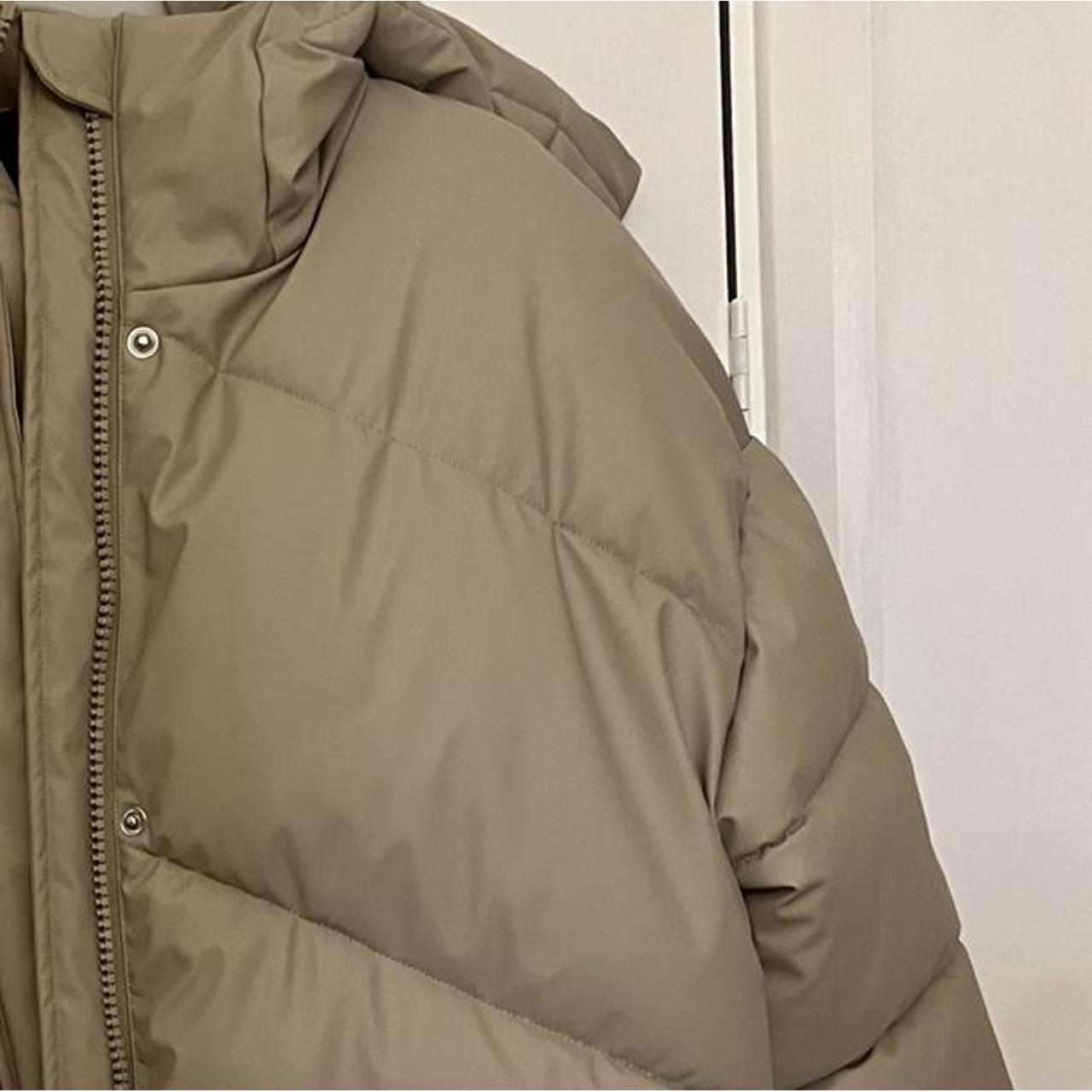 Beige long puffer coat So cute and lovely for winter - Depop