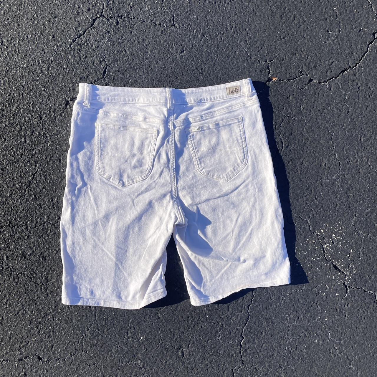 Vintage Lee Regular Fit White Jorts Women’s... - Depop