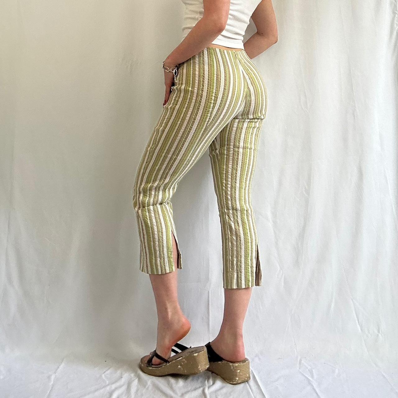 2000s low rise vertical striped capris The cutest... | Depop