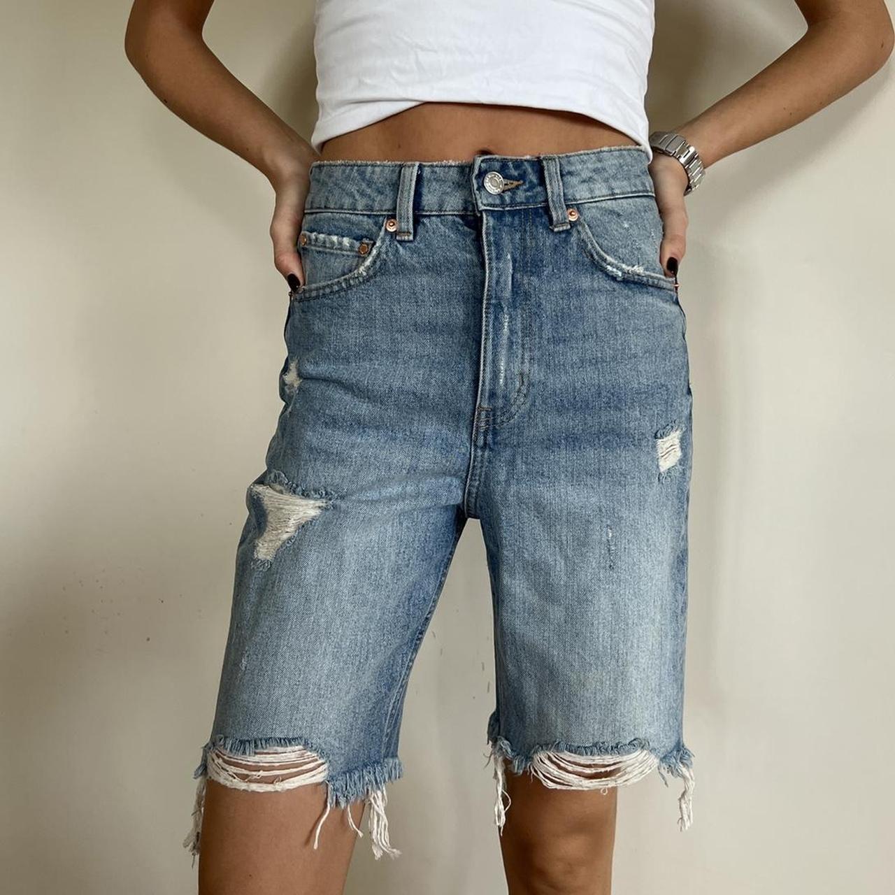 &Denim high waisted long shorts Never worn - Depop