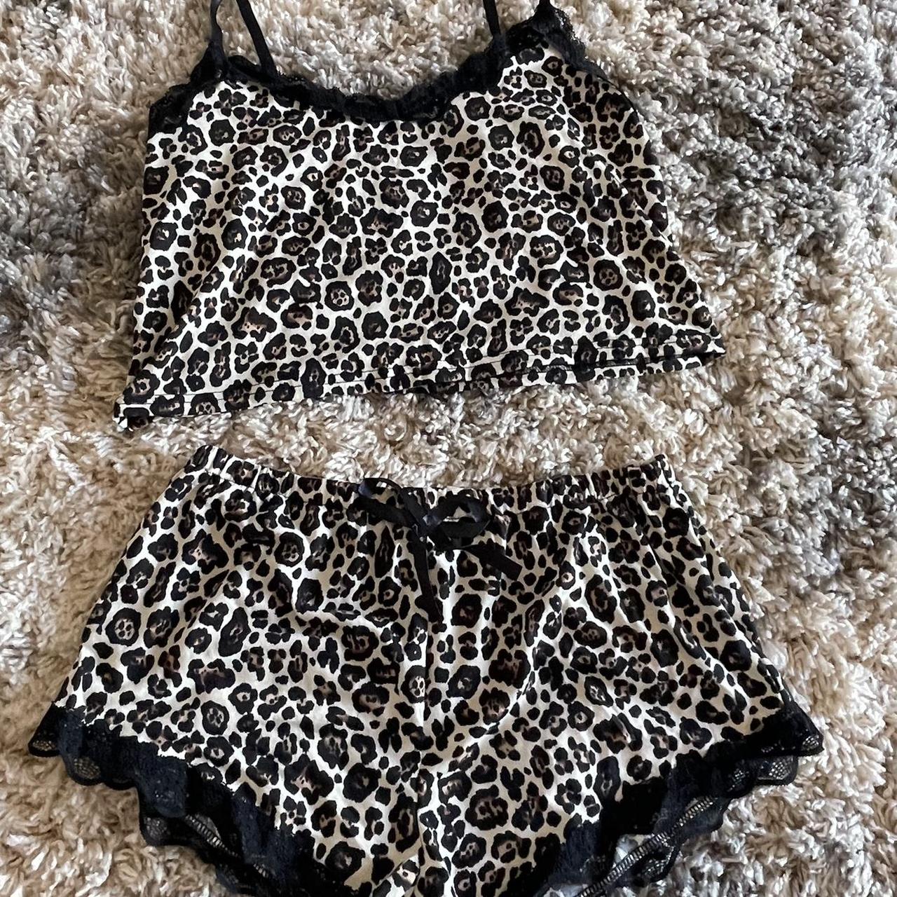 Cheetah PJ set - Depop