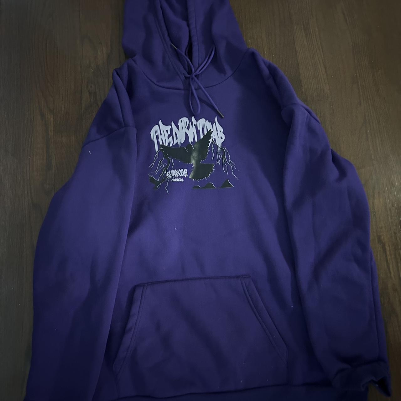 purple graphic hoodie Romwe medium - Depop
