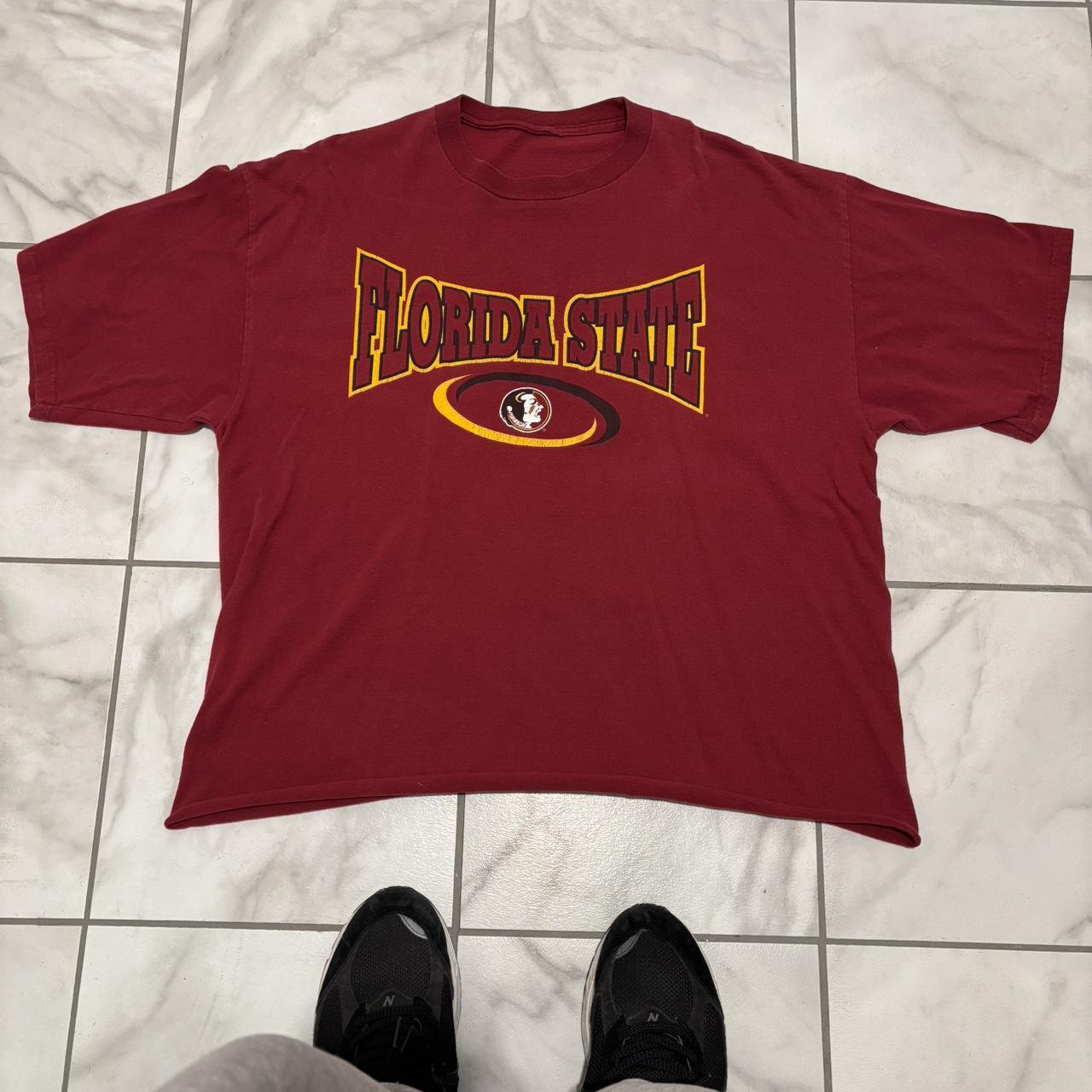 Burgundy and yellow Florida State Seminoles college... | Depop