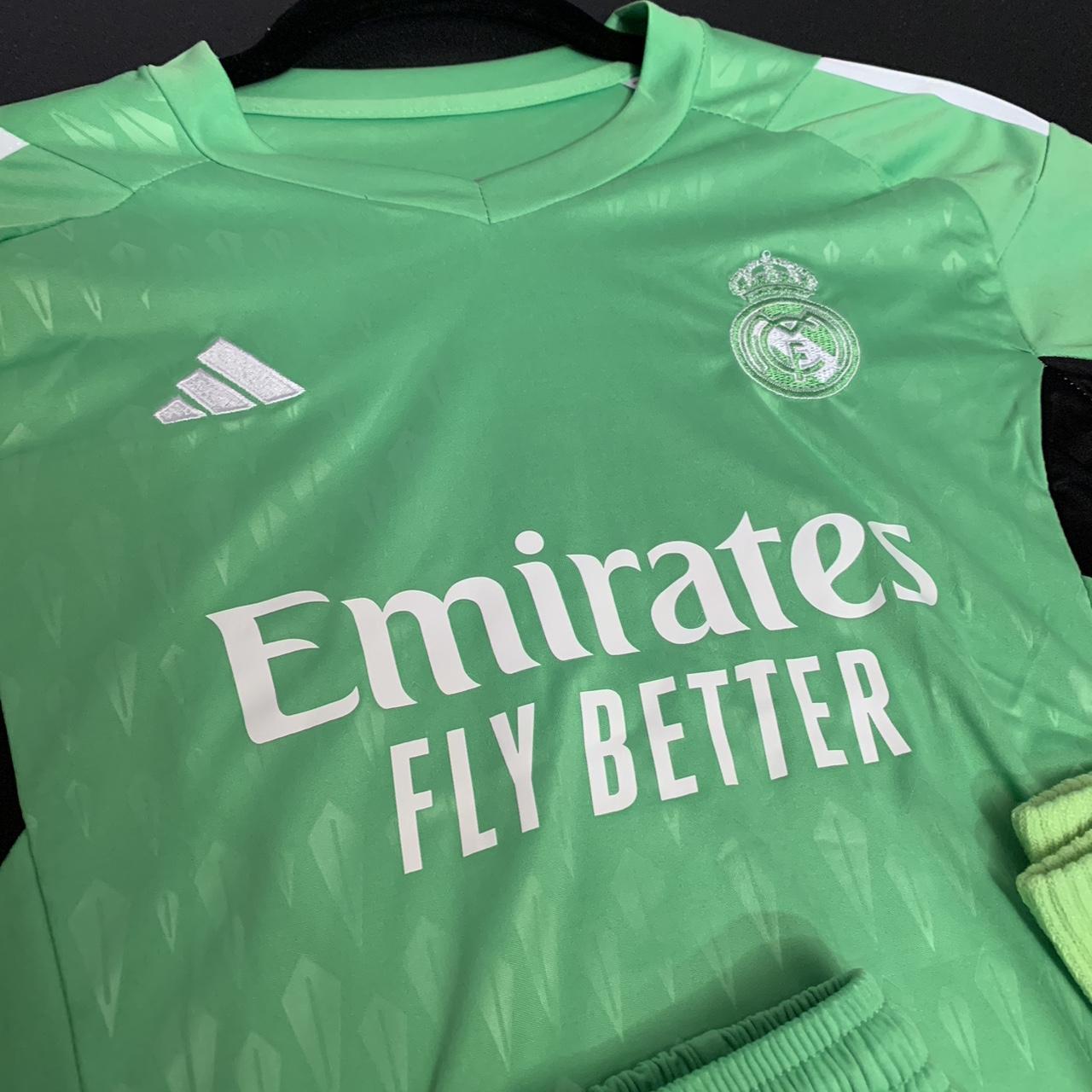 Kids Real Madrid 23/24 Goalkeeper Jersey Kit Brand... - Depop