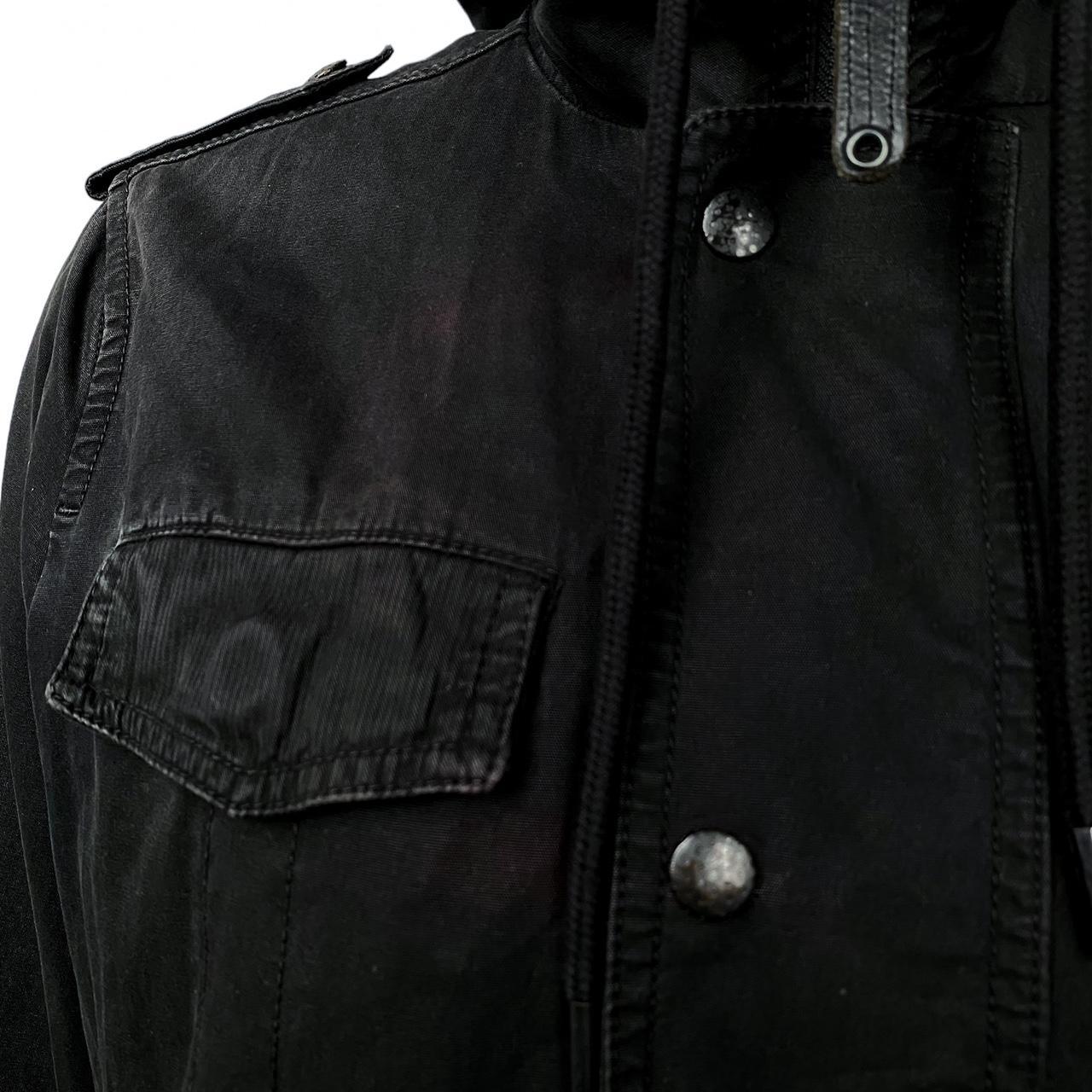 Diesel Parka 2000s Triple Black Faded Black Size... - Depop