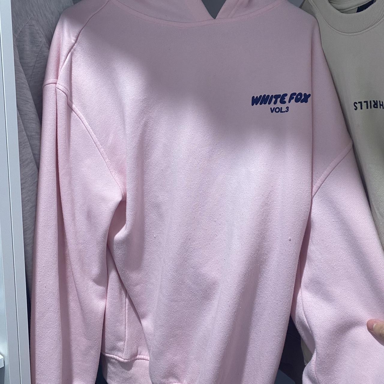 Pink white fox hoodie size - s/m worn a couple of... - Depop
