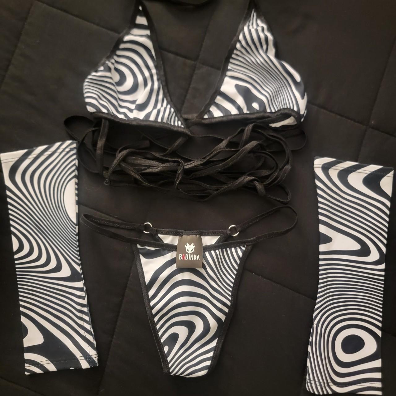 Size medium Badinka Sonic Boom Wrap Around Bikini... - Depop