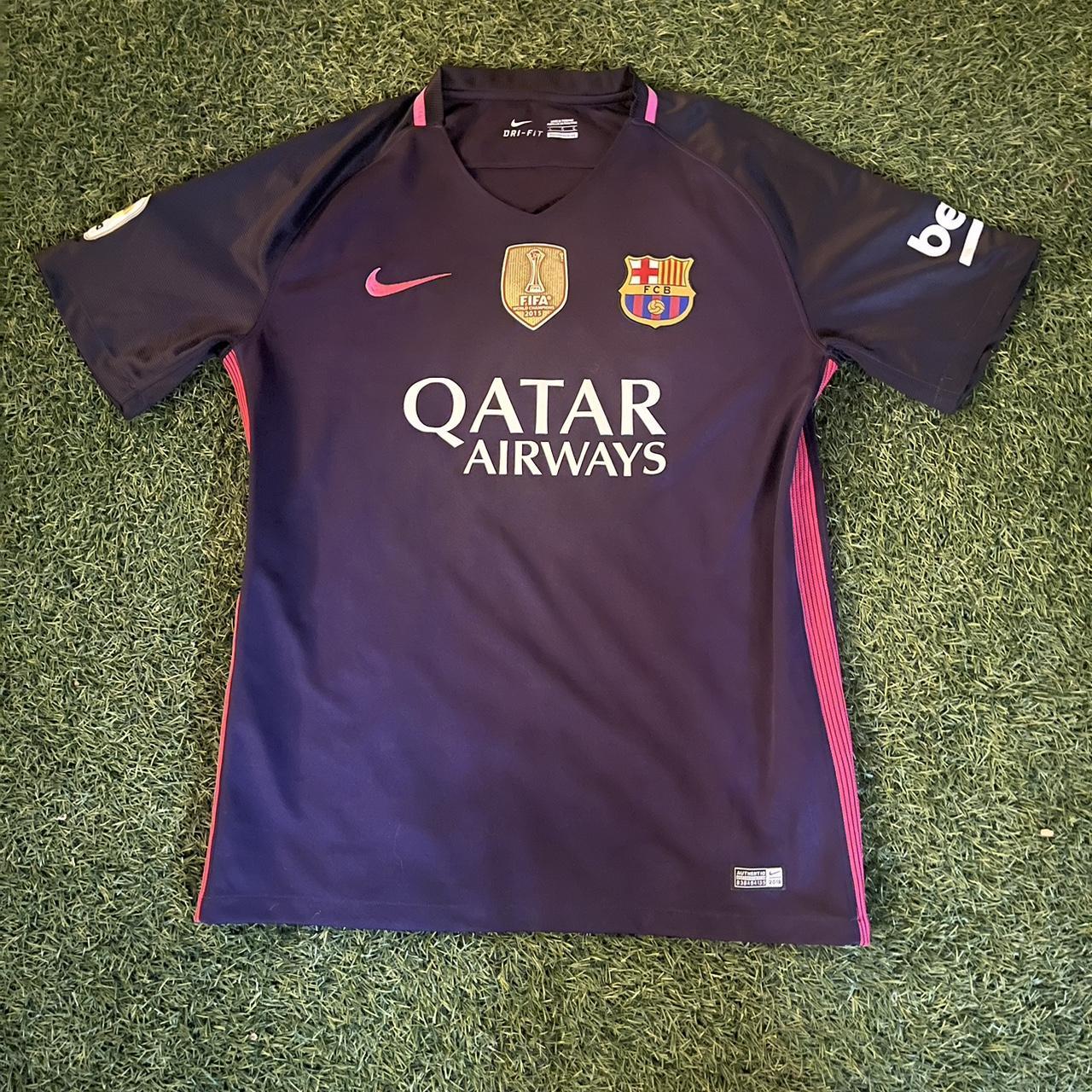 FCB soccer jersey fifa world champion edition I... - Depop