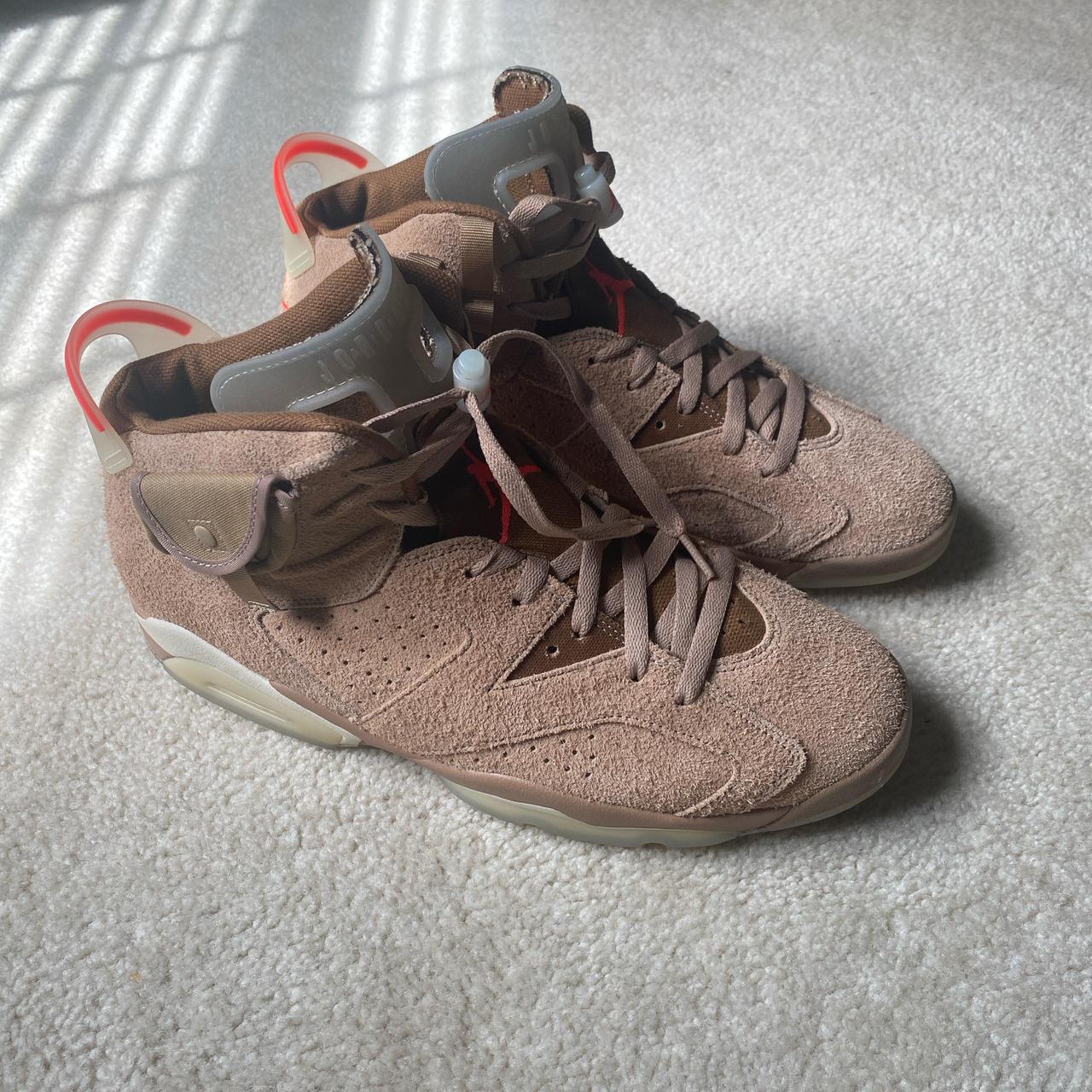 Travis Scott jordan 6 British khaki... - Depop