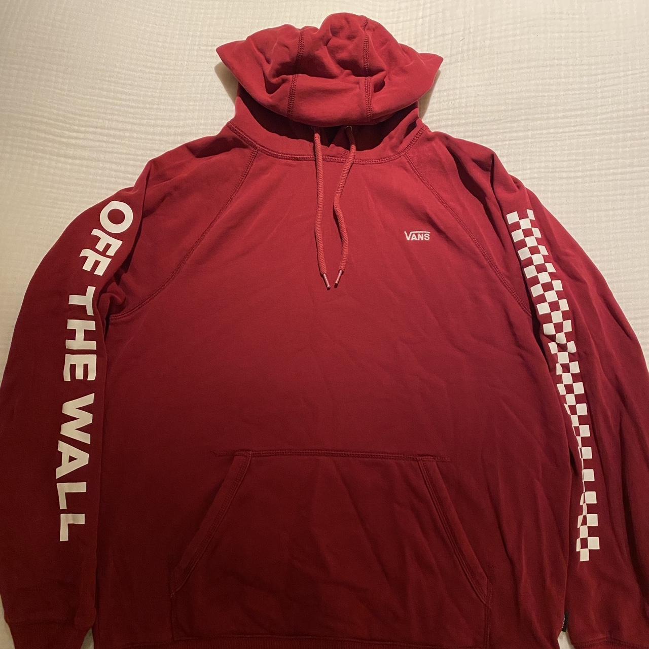 Selling Vans Off The Wall red hoodie, hoodie is in... - Depop