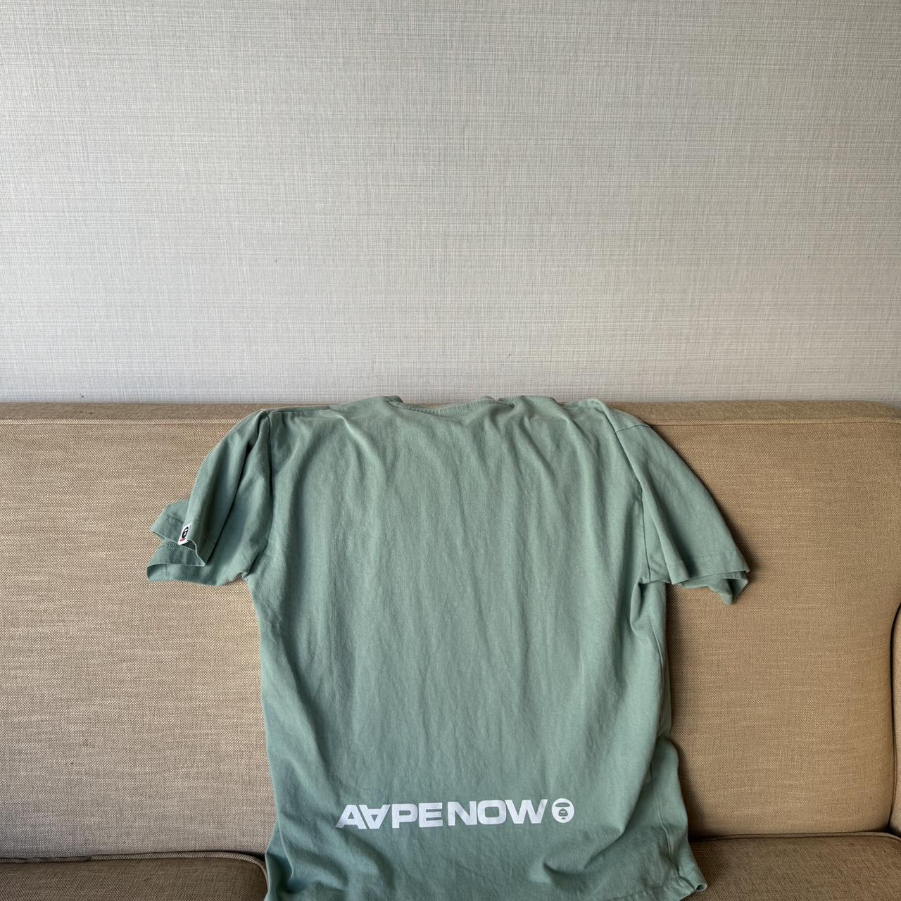AAPE Back Logo T-Shirt - Green #Vintage #AAPE... | Depop