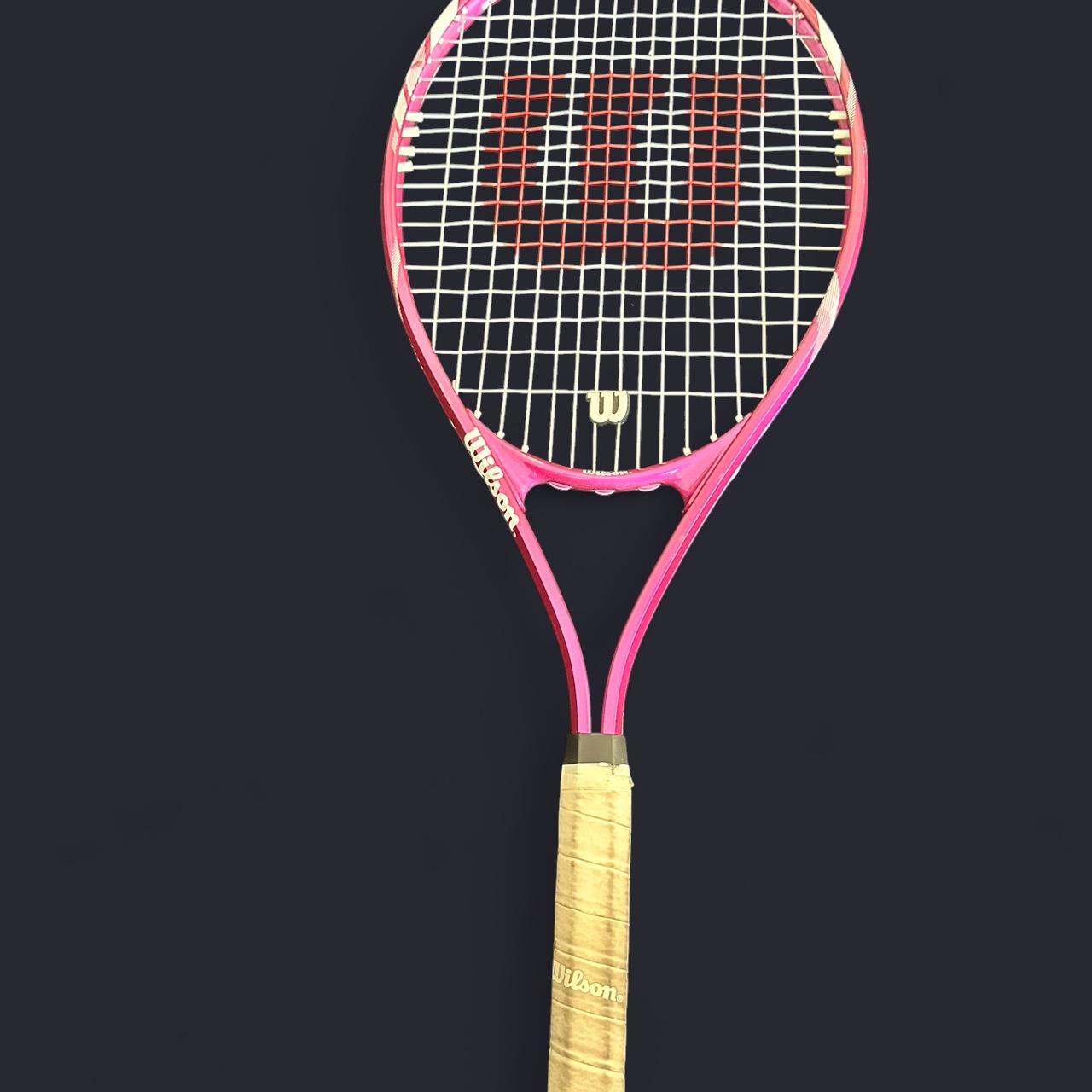 Pink Wilson tennis racket #tennis #pinkracket #wilson | Depop