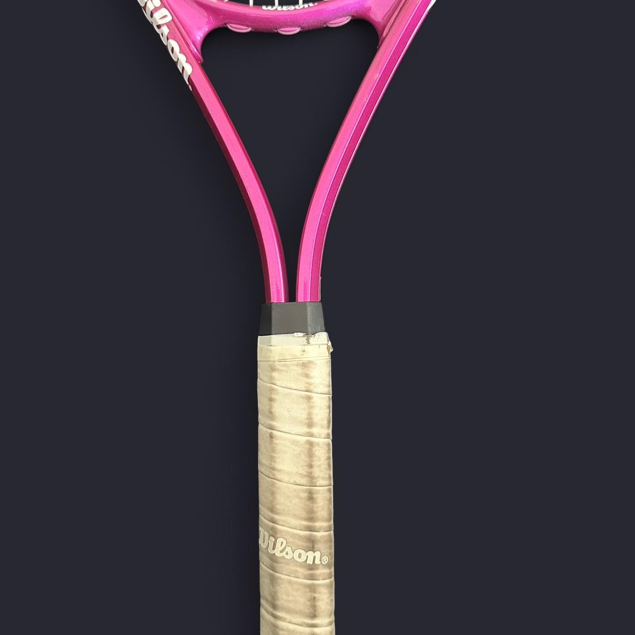 Pink Wilson tennis racket #tennis #pinkracket #wilson | Depop