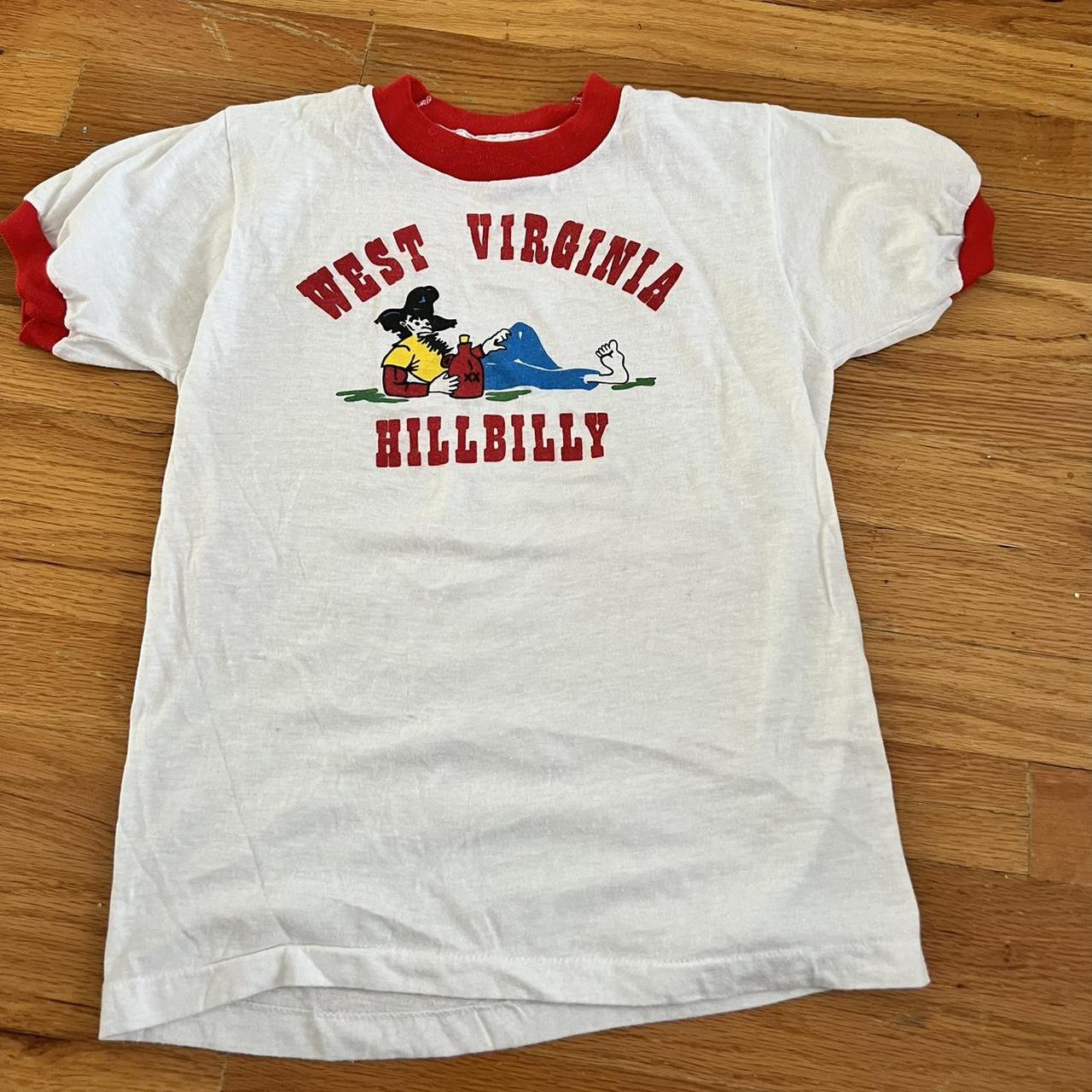 Vintage “West Virginia Hillbilly” T shirt. Paper thin - Depop