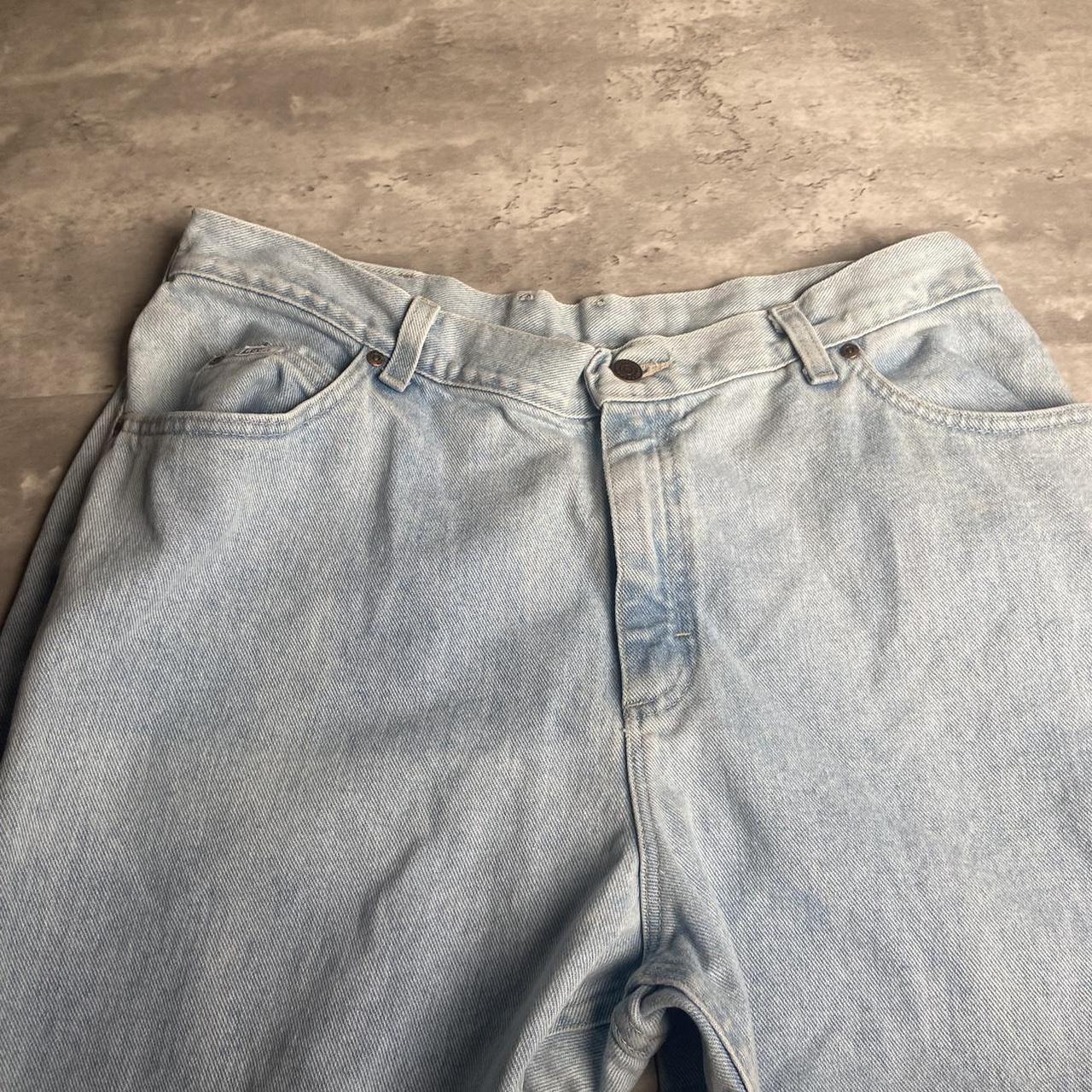 Light blue high-waisted vintage jeans... | Depop