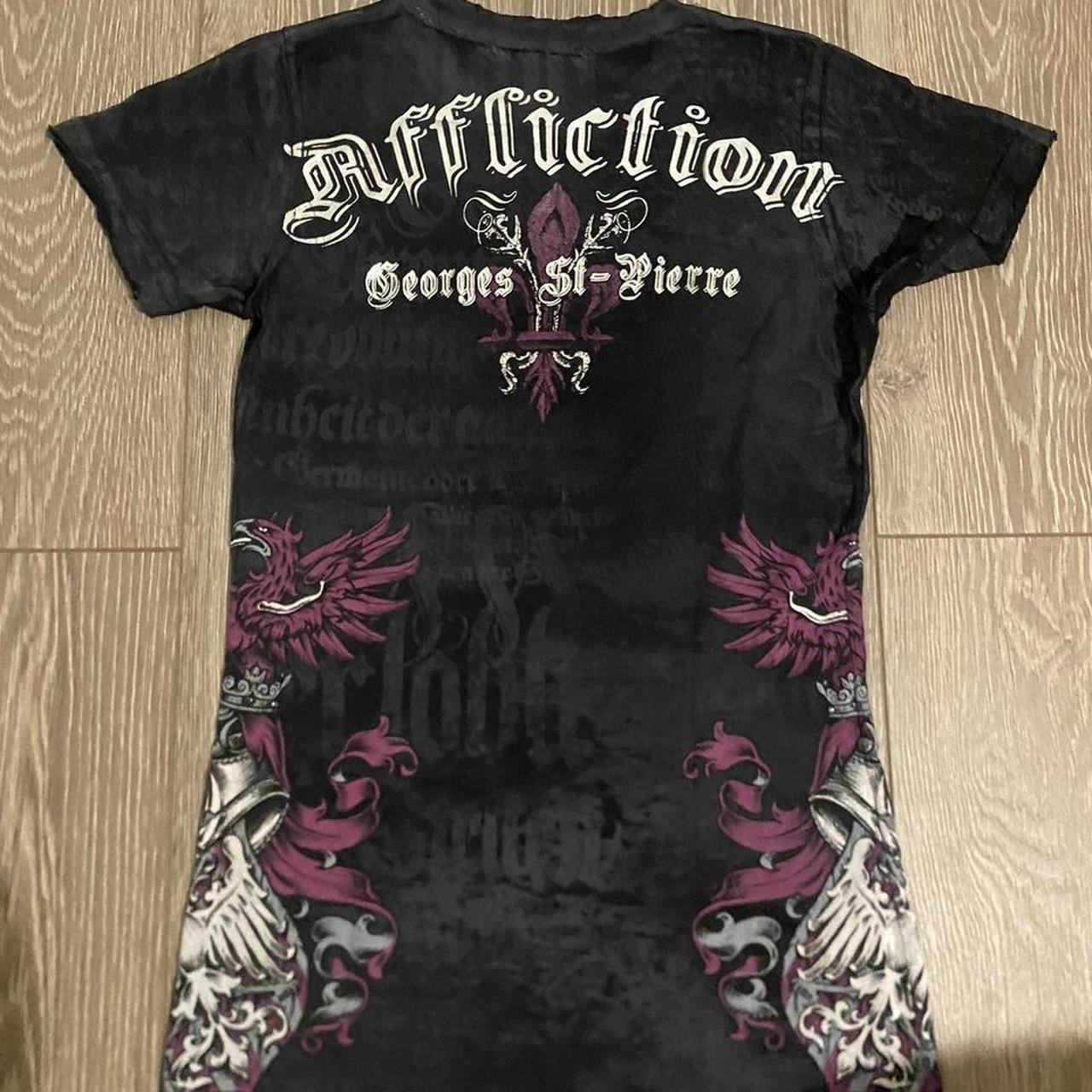 CRAAAAZY AFFLICTION TEE ⛧ fits like XS ,,... - Depop