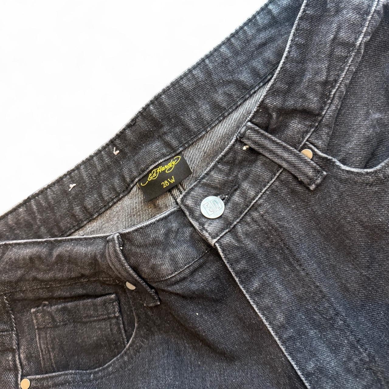 Ed Hardy Black Jeans W28, sizing chart is also... | Depop