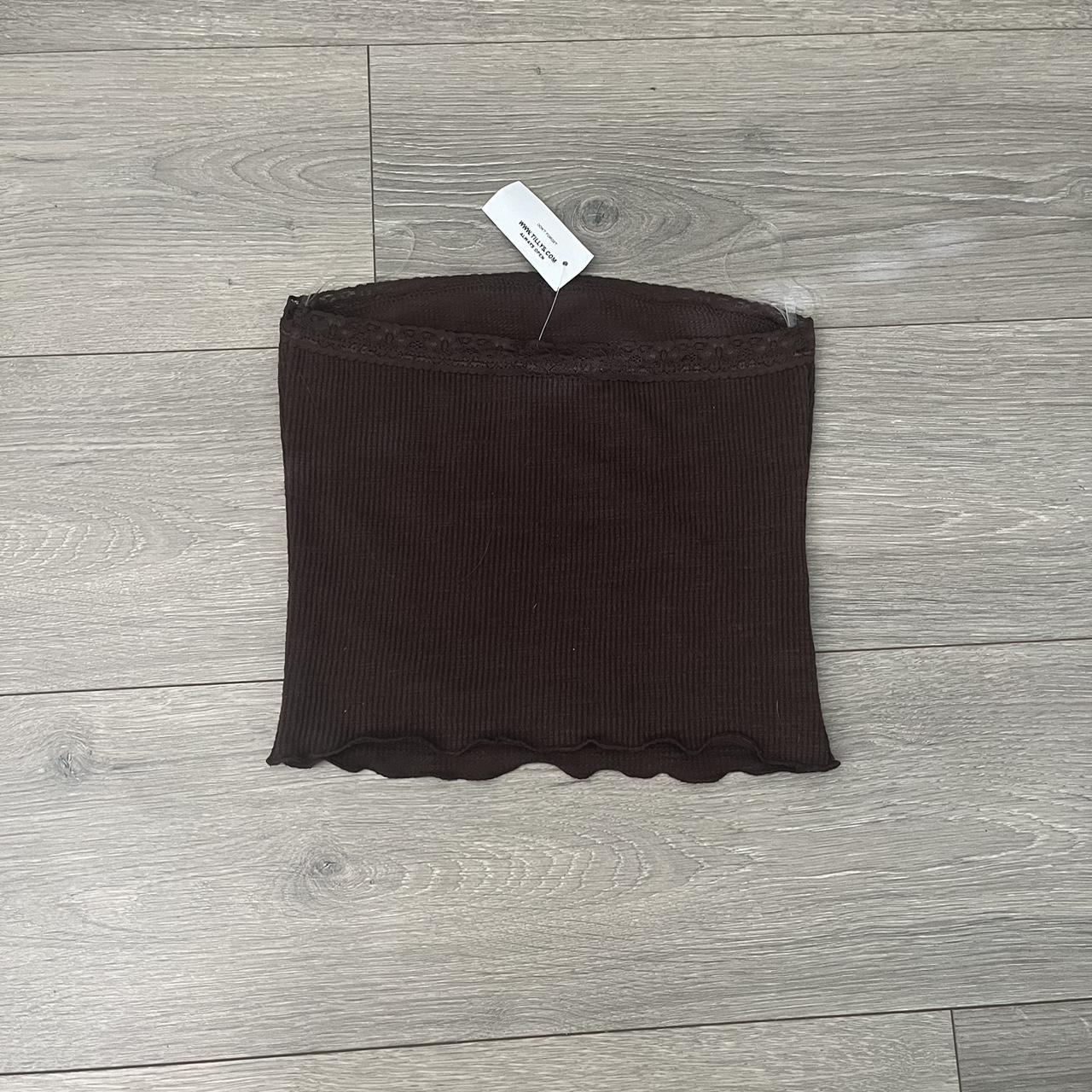 RSQ Brown Lace Tube Top #lace #coquette #tubetop... - Depop
