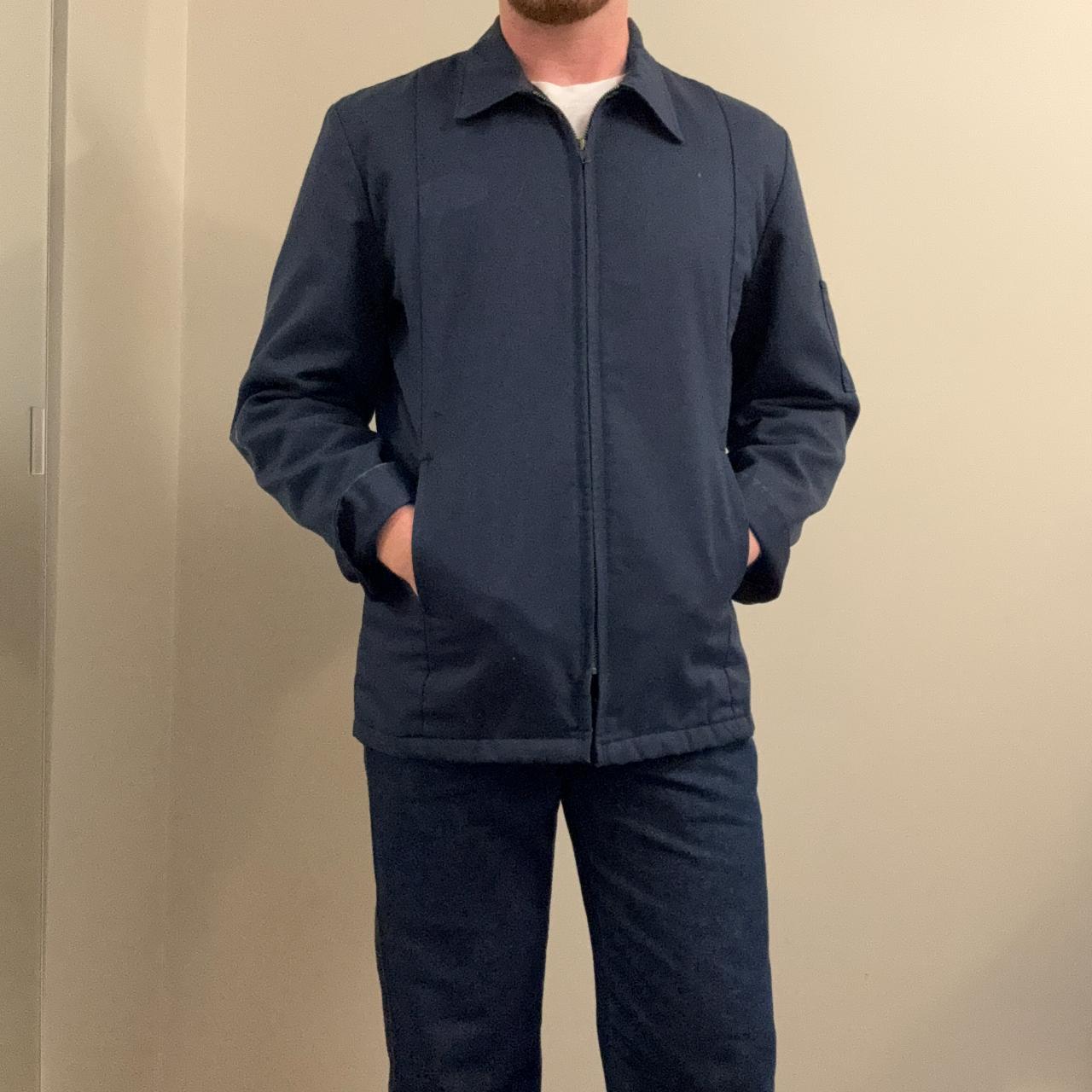 Red Kap Perma-Lined Panel Jacket Vintage Workwear... - Depop