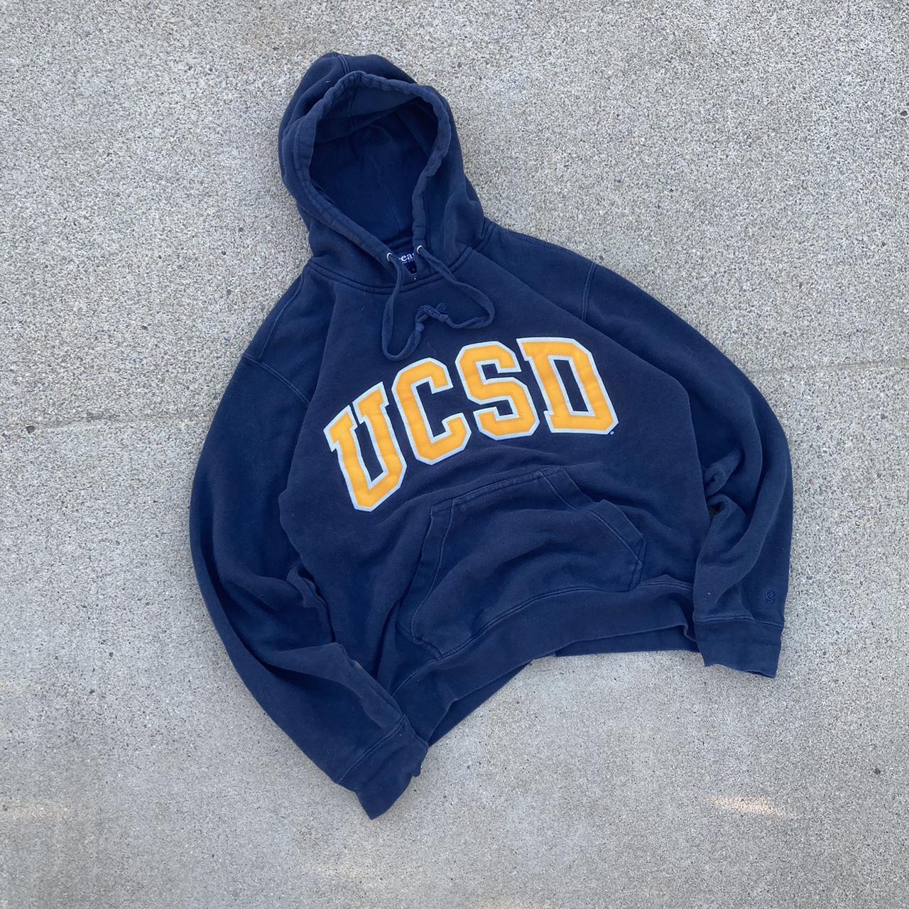Vintage UCSD embroidered hoodie great condition size... - Depop