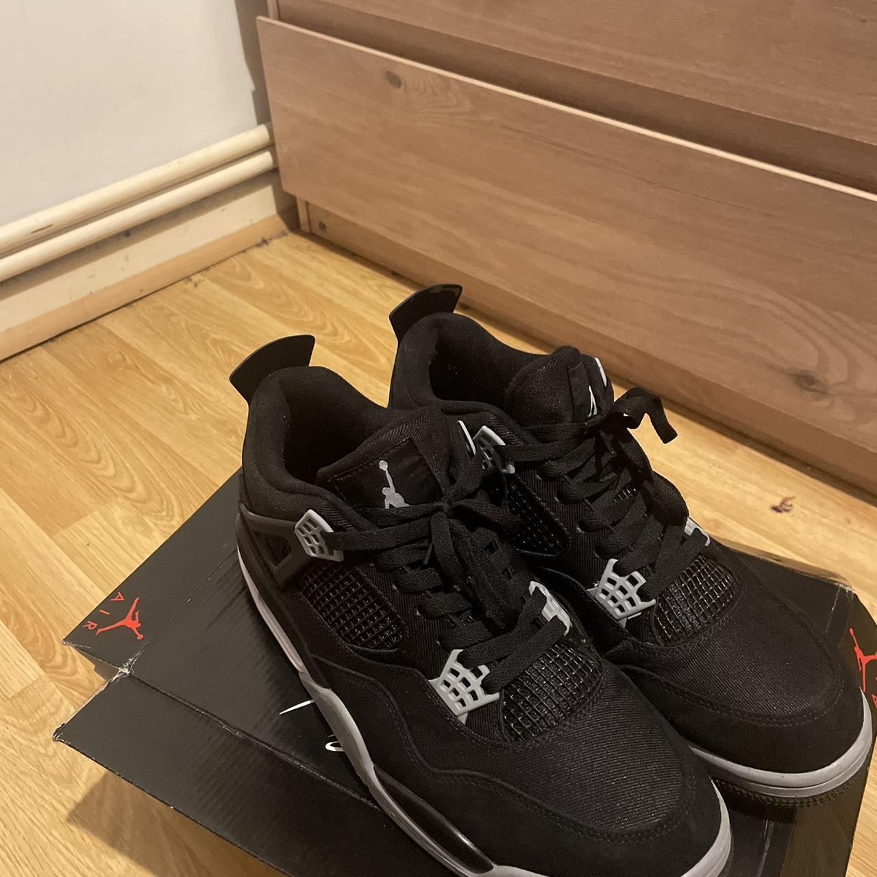 Black And White Jordan 4s - Depop