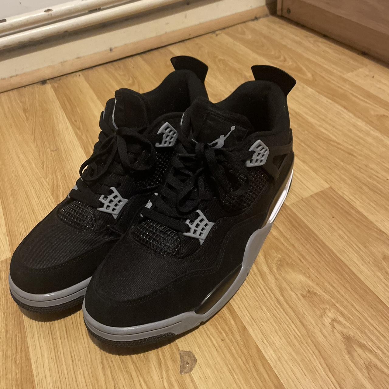 Black And White Jordan 4s - Depop