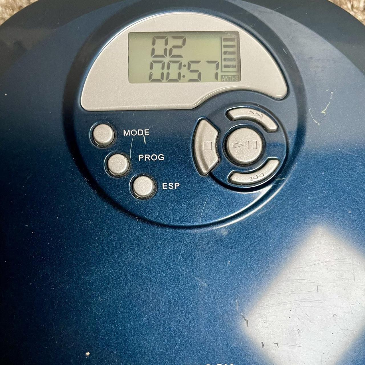 Blue classic CD player with CD-ROM drive electronics | Depop