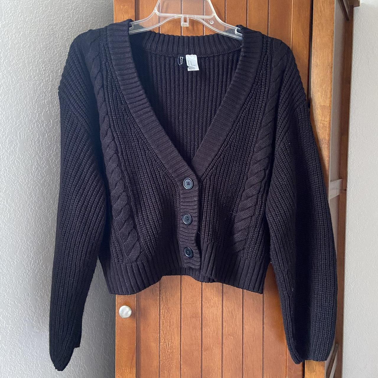 Cardigan from H&M in black. Tag says M. 🍂 #cardigan... - Depop