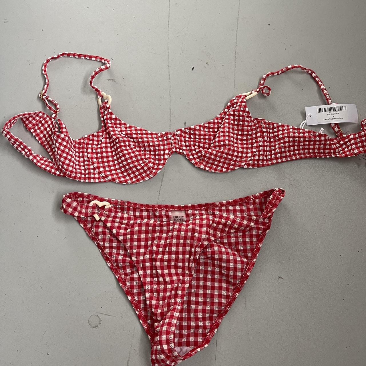 FRUITY booty zoe bikini set , size M top size S... | Depop