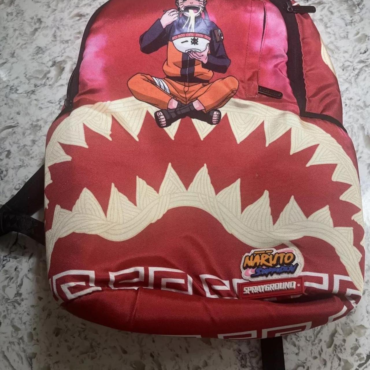 Authentic sprayground backpack - red and white #Naruto - Depop