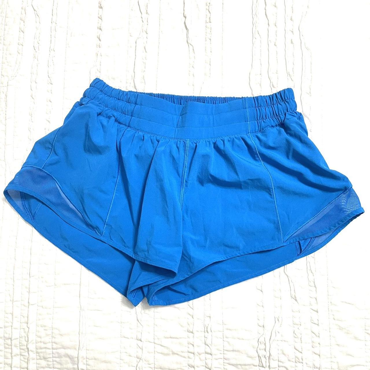 Ocean blue lululemon short. Size 8 but runs small... - Depop