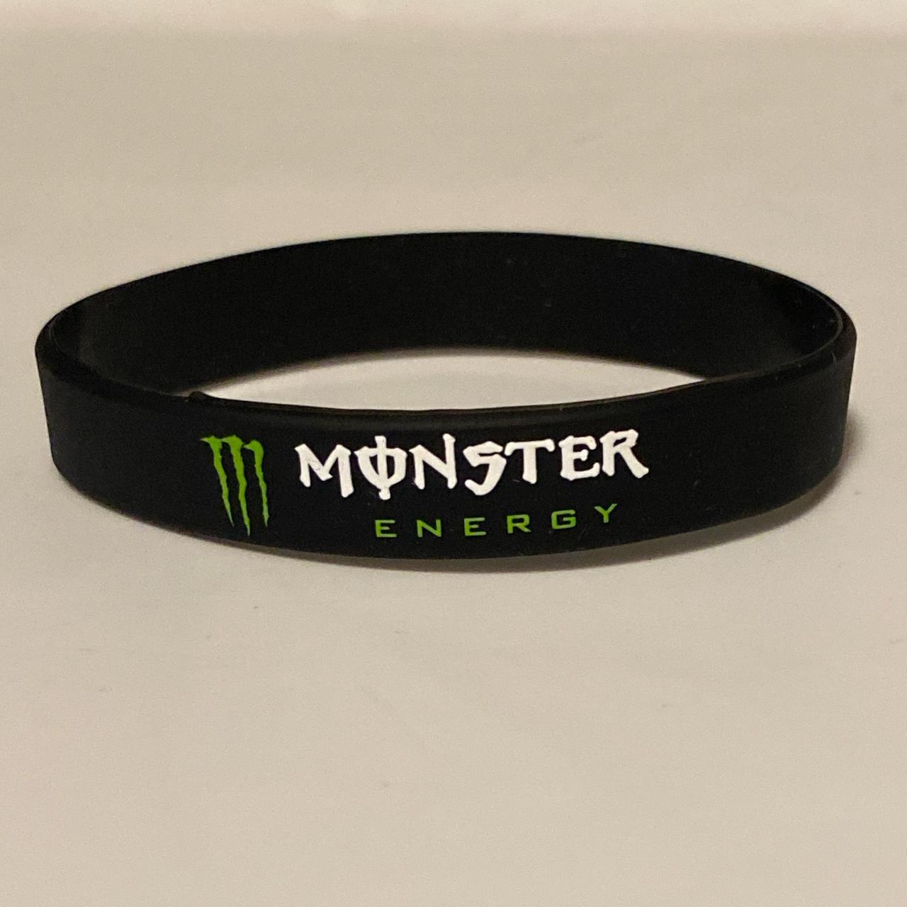 y2k rubber monster energy grunge emo bracelet Some... - Depop