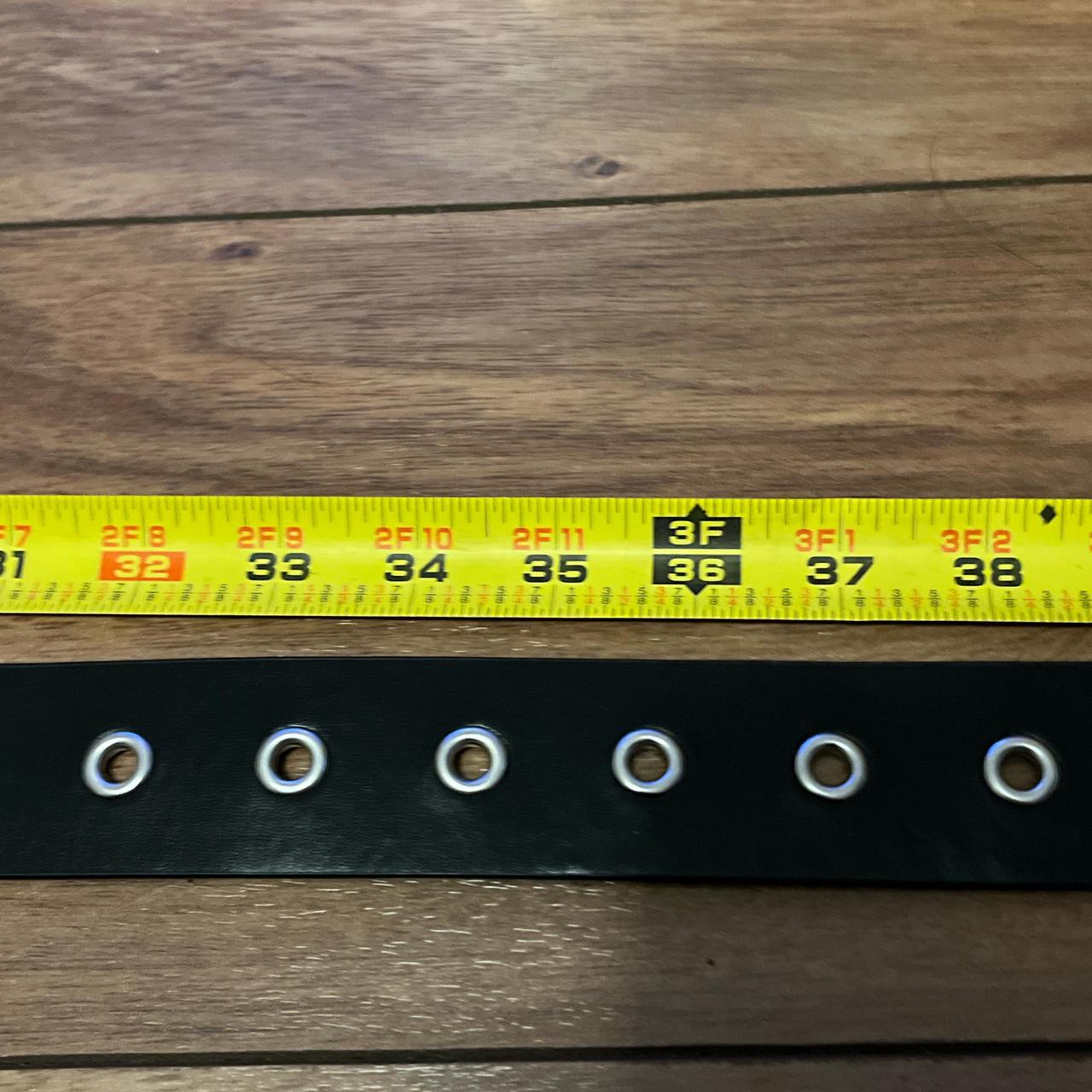 Black and silver emo studded belt size 32-38 Open... | Depop