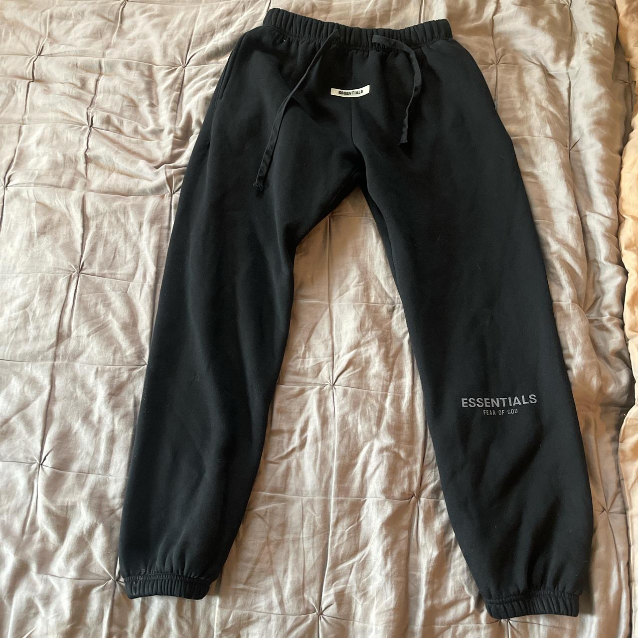 Essentials sweat pants large but fit like mediums - Depop