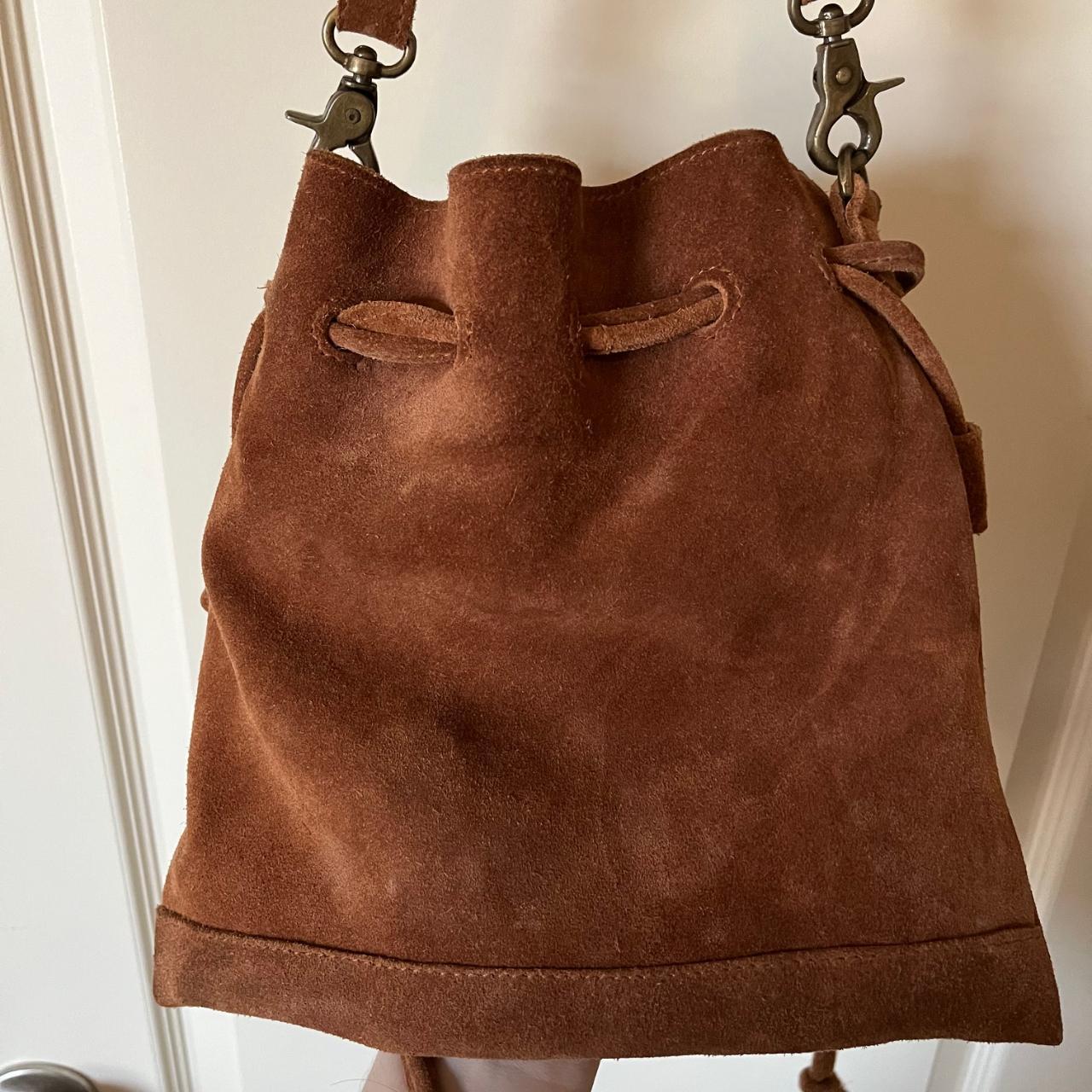 Free People Leather drawstring purse. Mostly perfect... | Depop