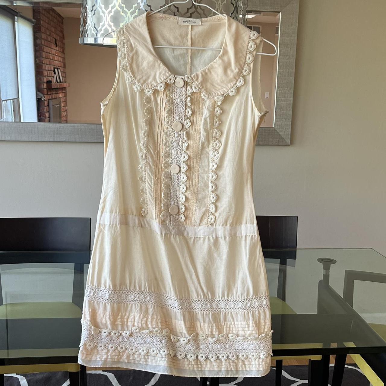 Margot (Korean brand) lace detail blush dress - Depop