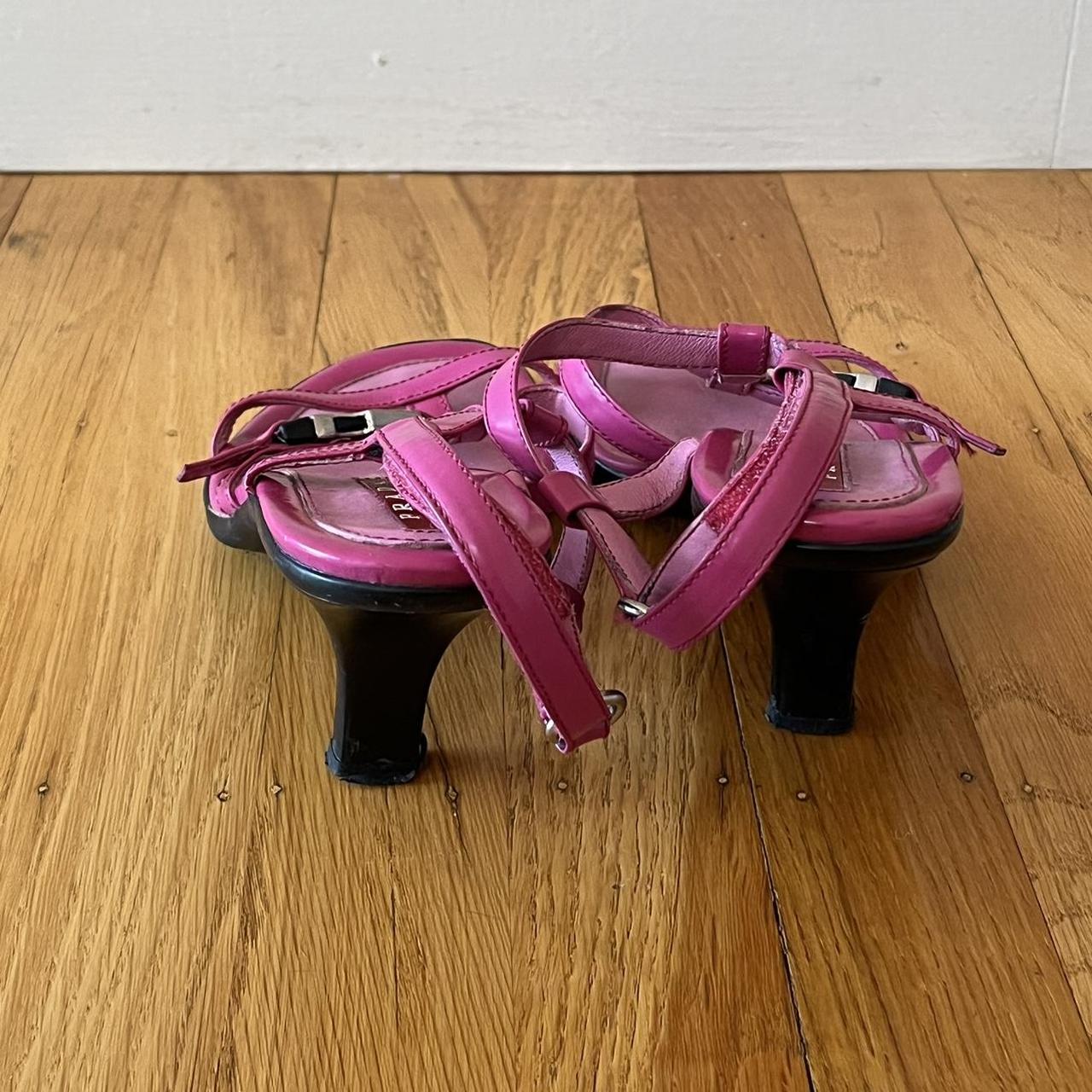 Prada pink strap sandals with heels EU size 36 - Depop