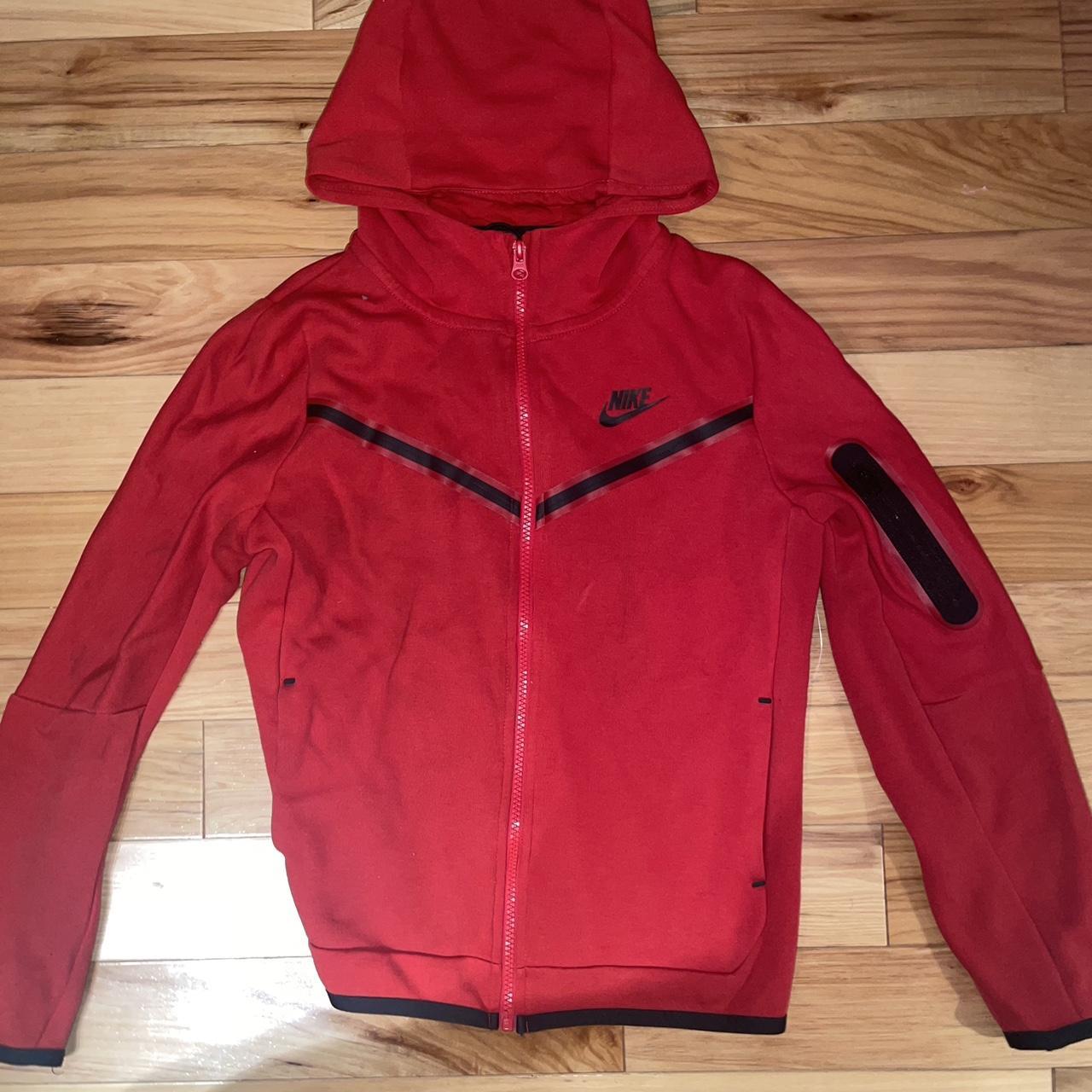 kids large red nike tech - Depop
