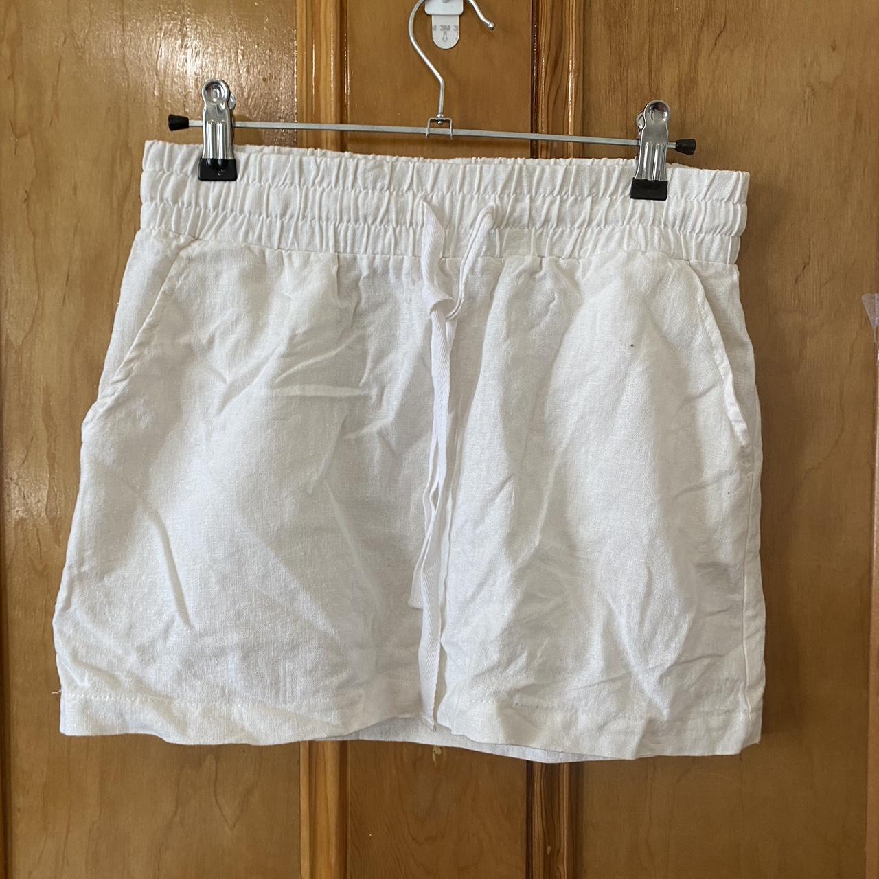 SUPRE LINEN MINI SKIRT SIZE 8 🤍 - Depop