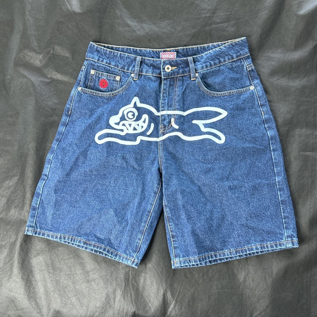 Ice cream denim jorts Great condition Amazing... - Depop