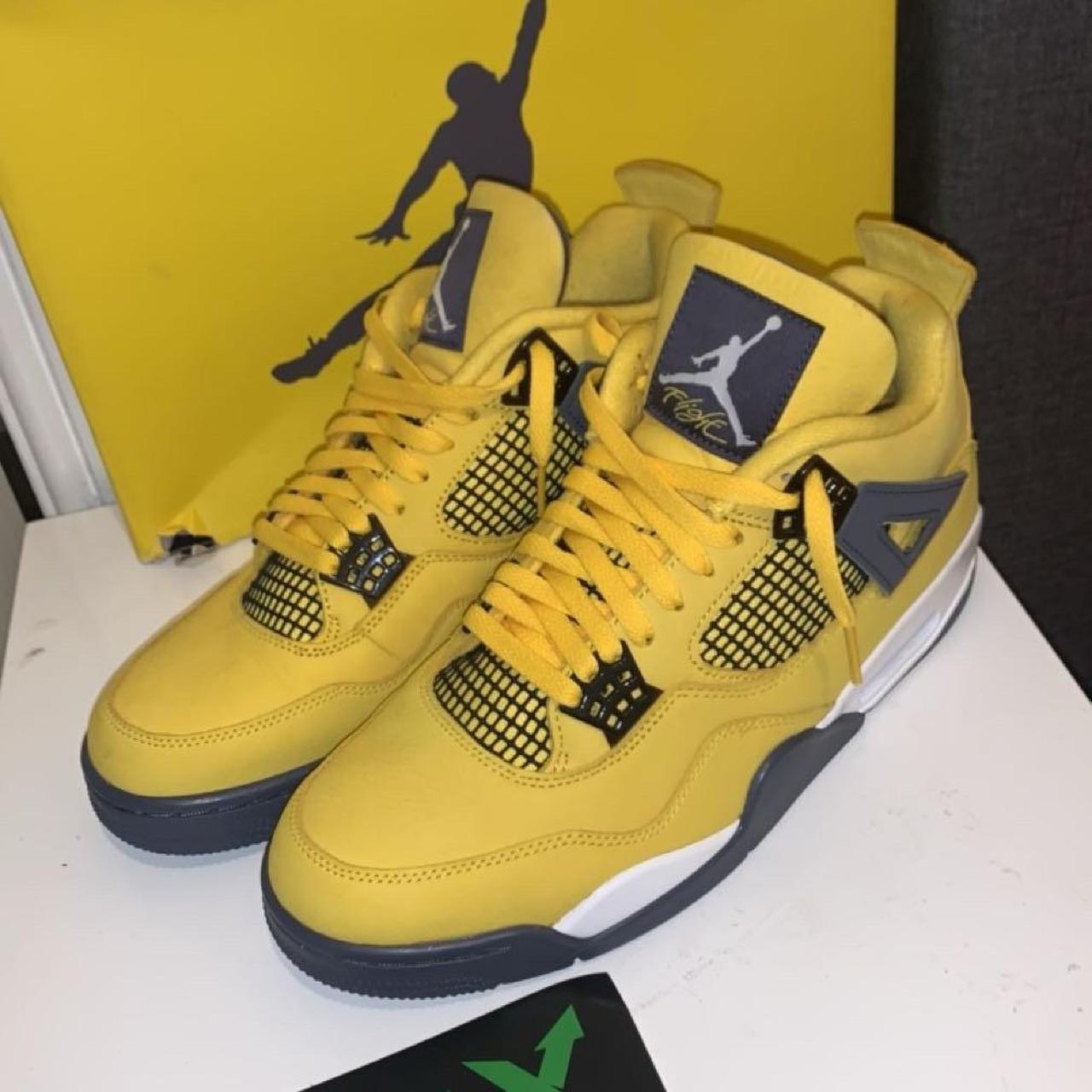 Jordan 4 yellow thunders - Depop