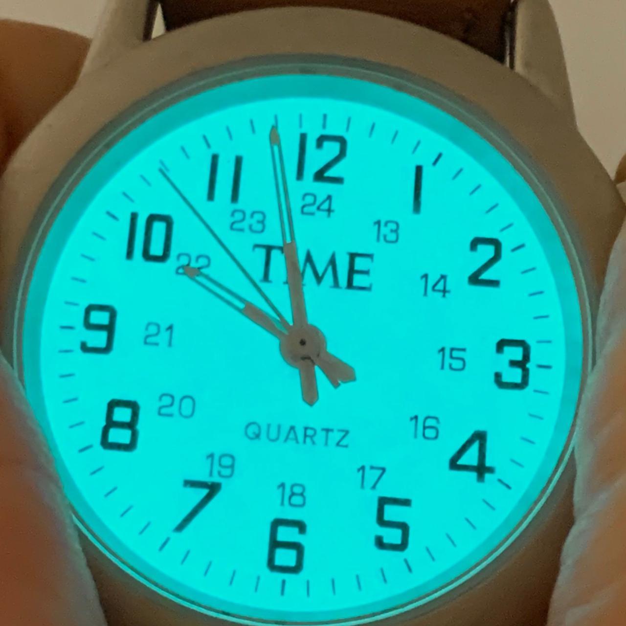 Time unisex light up Quartz analog watch , 34mm... - Depop
