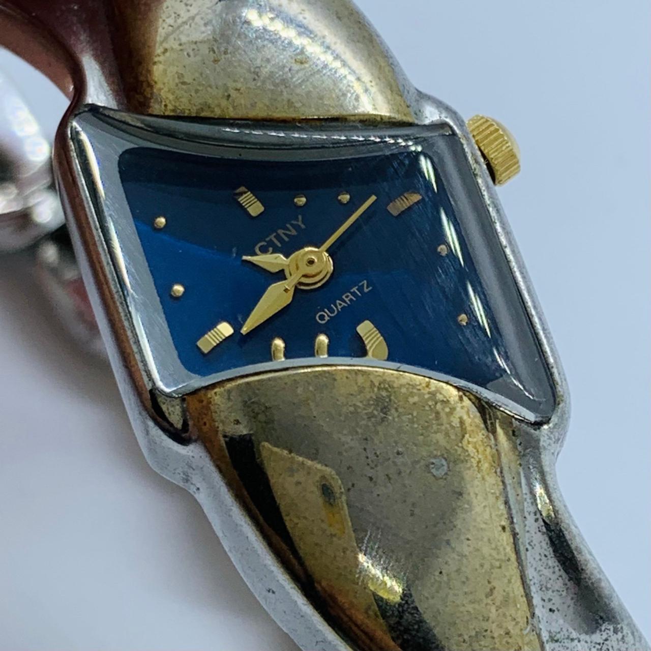 CTNY ladies silver gold tone 19mm Quartz analog... - Depop