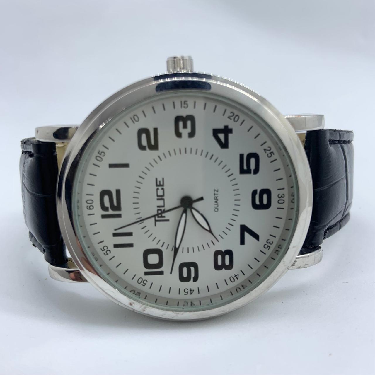 Truce Men s Quartz analog 43mm silver tone watch Depop