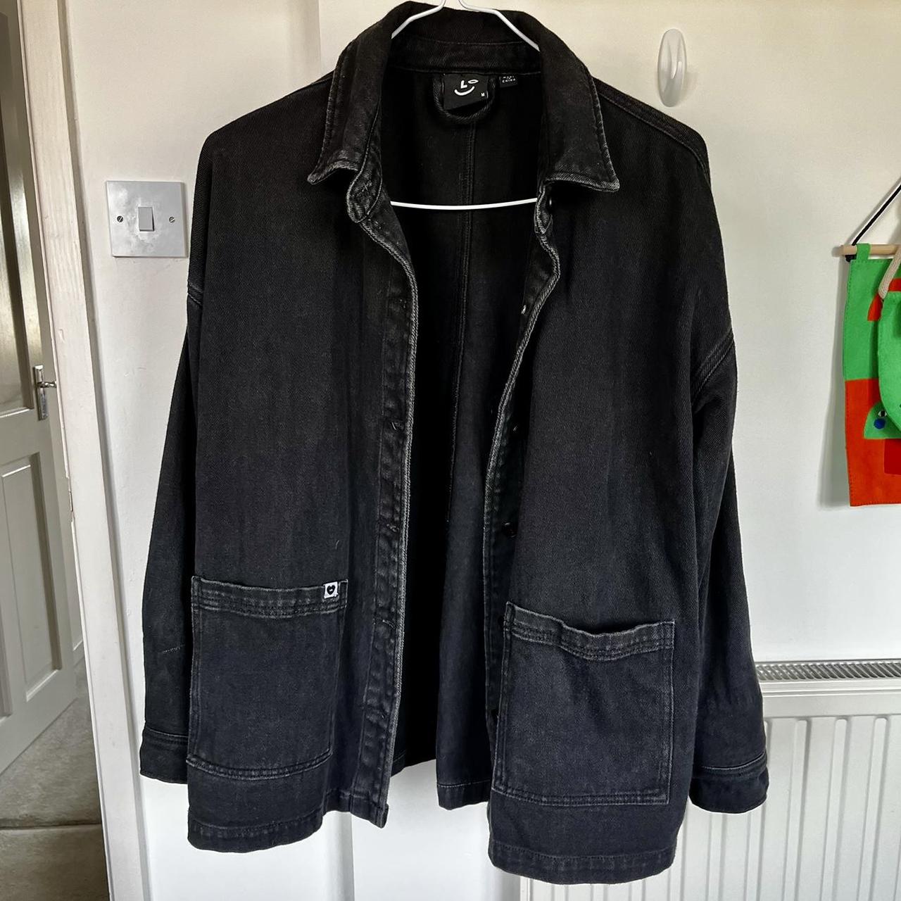 Lazy Oaf Black Chore Jacket size M Has a couple of... - Depop
