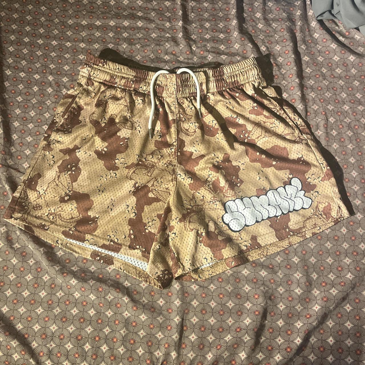 Sunami camo gym shorts large #sunami #hardcore - Depop
