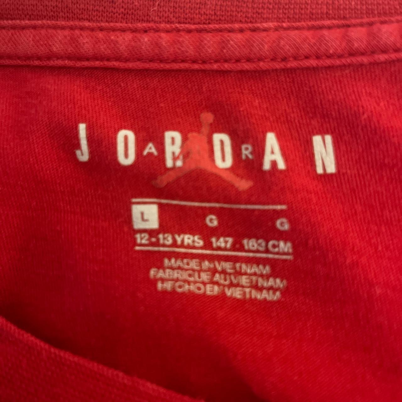 red Jordan t shirt - Depop